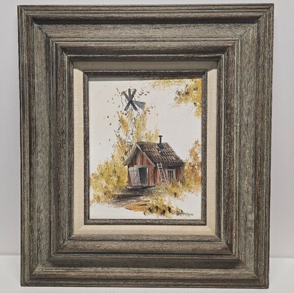 Jim Patterson | Art | Vintage Oil Painting Barn House Landscape By Jim ...